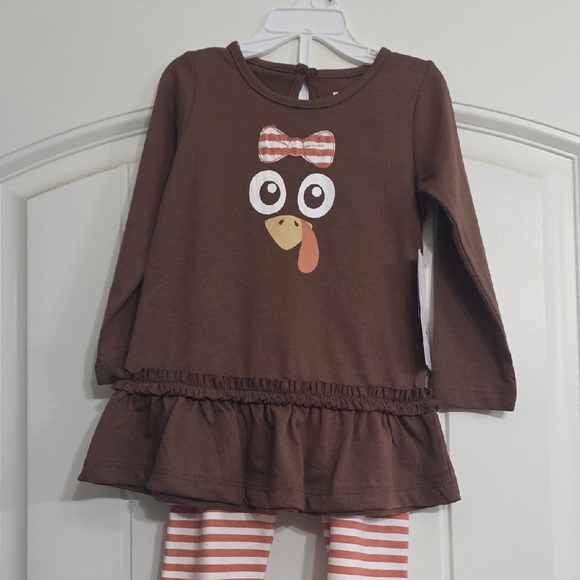 planet cotten | Matching Sets | Brown Turkey Print Kids Matching Set ...